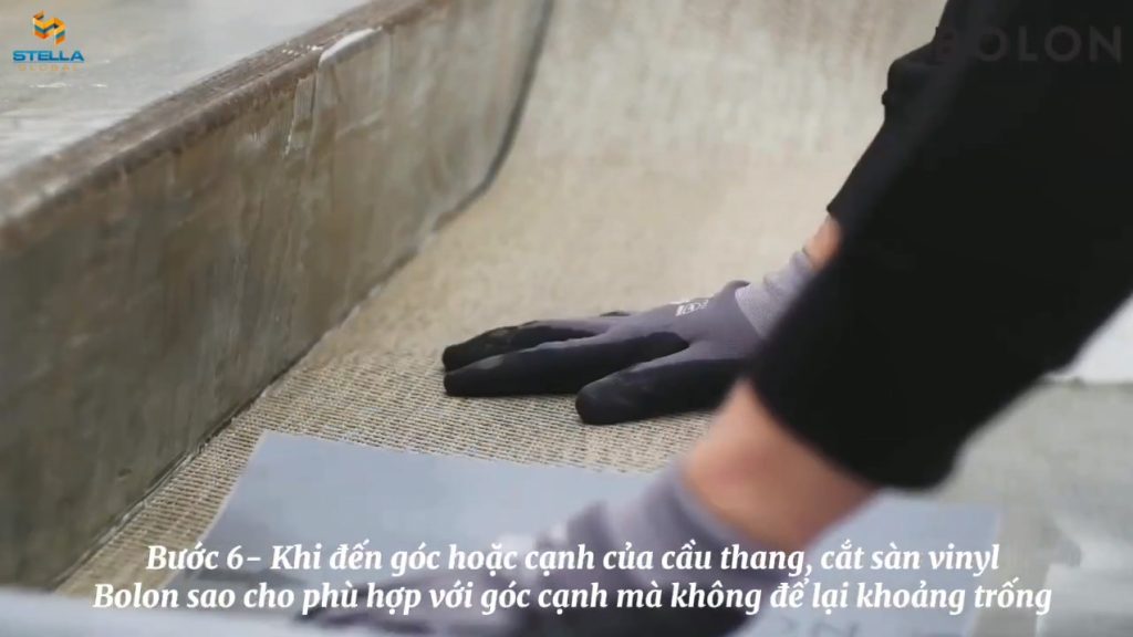 INSTRUCTIONS FOR INSTALLATION OF BOLON WOVEN VINYL FLOORING ON STAIRS – Stella Global