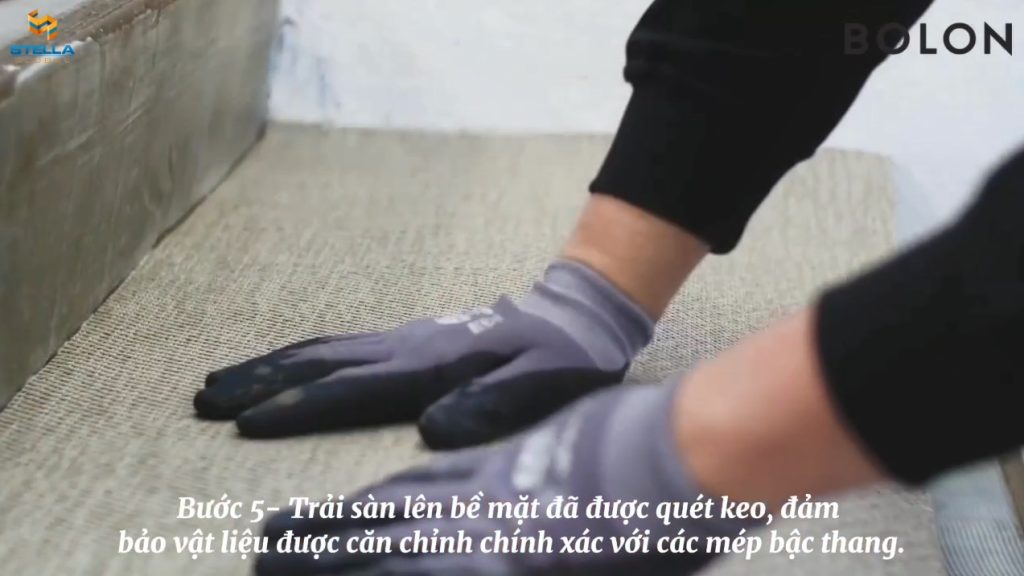 INSTRUCTIONS FOR INSTALLATION OF BOLON WOVEN VINYL FLOORING ON STAIRS – Stella Global