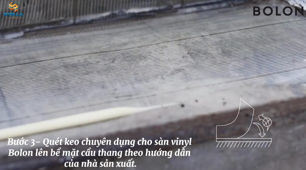 INSTRUCTIONS FOR INSTALLATION OF BOLON WOVEN VINYL FLOORING ON STAIRS – Stella Global