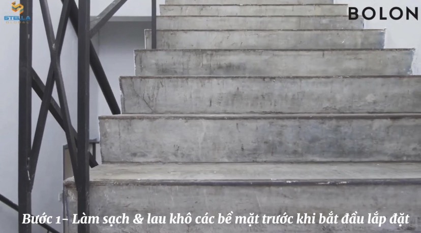 INSTRUCTIONS FOR INSTALLATION OF BOLON WOVEN VINYL FLOORING ON STAIRS – Stella Global